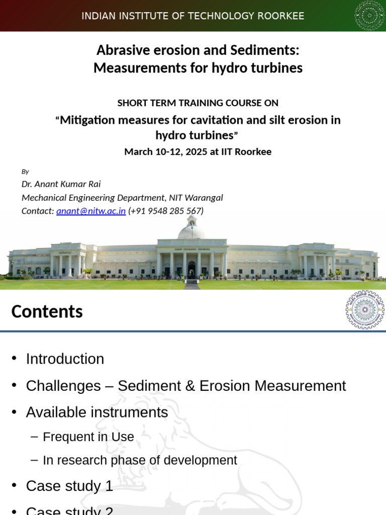 NHPC Course Ppt1 in IITR - Template - Anant | PDF | Hydroelectricity ...
