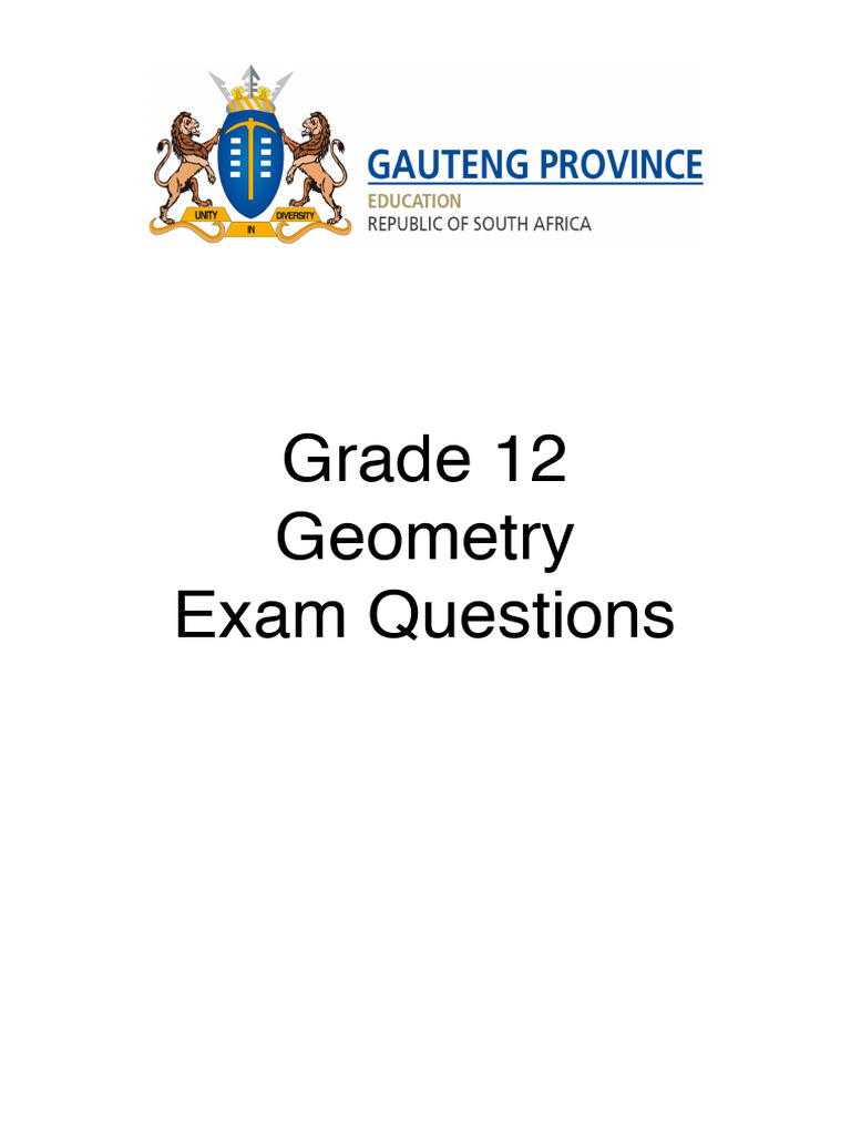 GR 12 Geometry Gauteng Worksheet 5 | PDF | Area | Circle