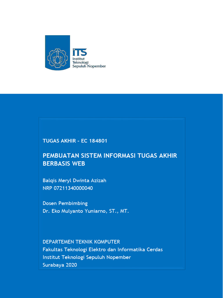 Pembuatan Sistem Informasi Tugas Akhir | PDF