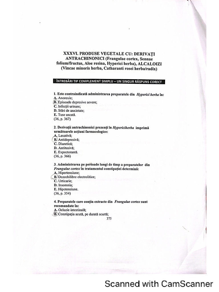 Grile Farmacognozie | PDF