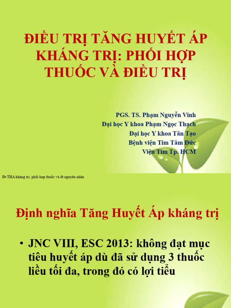 Dieu Tri THA Khang Tri PGS. Pham Nguyen Vinh | PDF