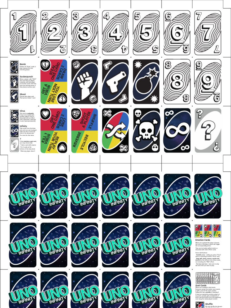 UnoInfinity A3 Print en (ExtraCards) | PDF | Card Games | Games Of Chance
