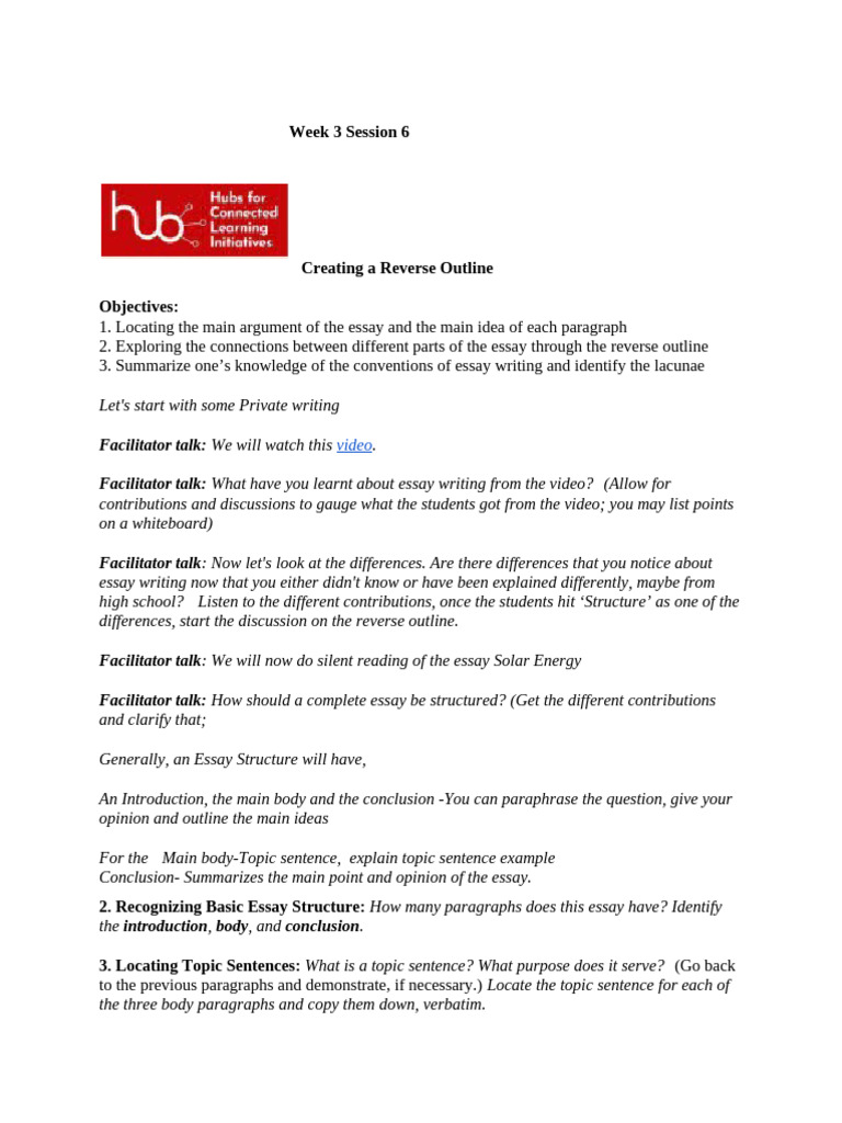 Sample Facilitator Led Class Script | PDF | Essays | Human Communication