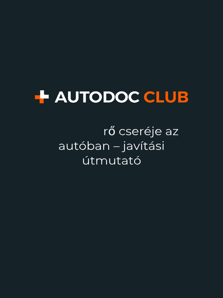 HU Pollenszuro Csereje Az Autoban Javitasi Utmutato | PDF