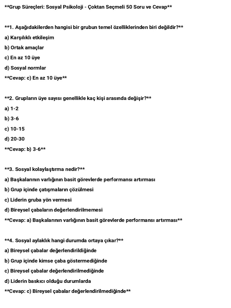 Gruplar Arası Soru | PDF