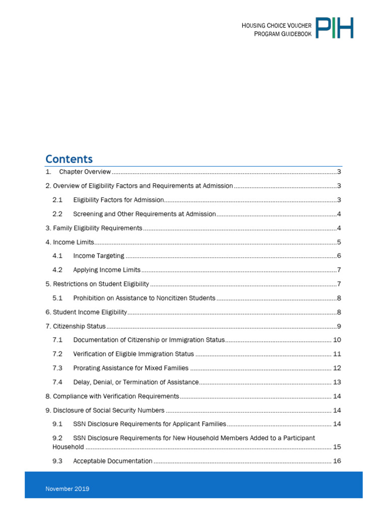 HCV Guidebook Eligibility Determination and Denial of Assistance | PDF ...