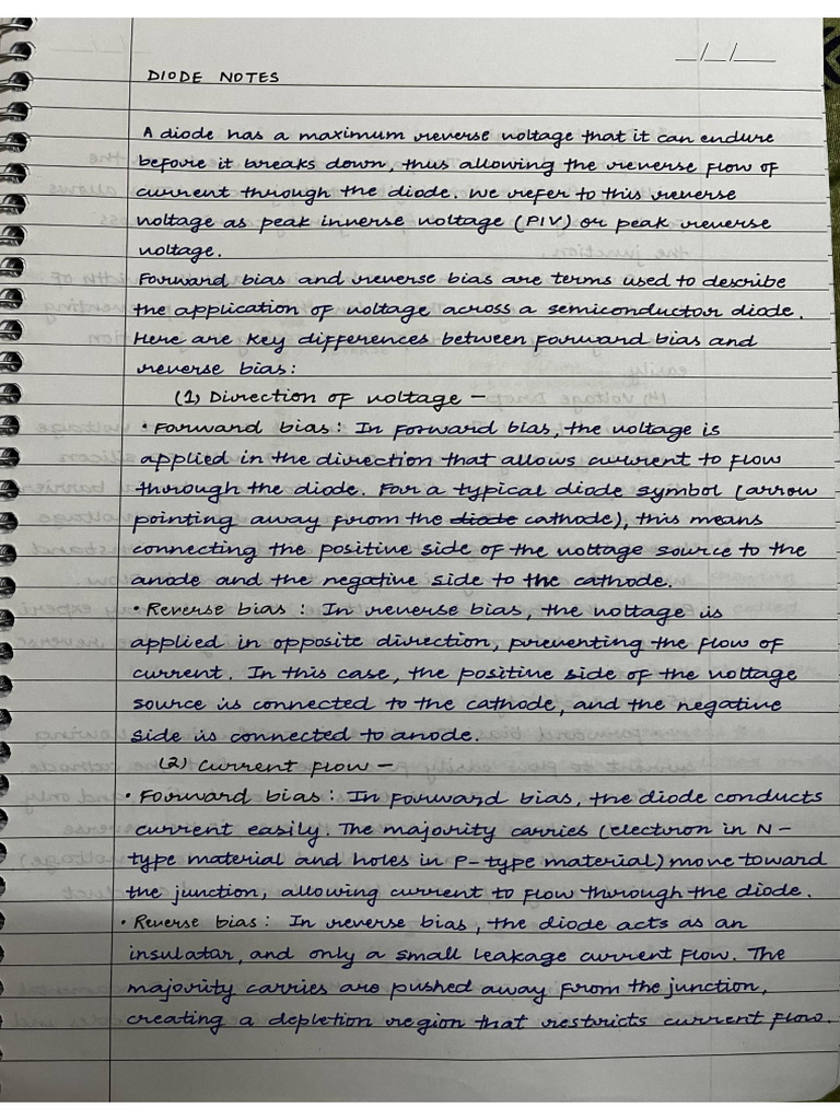 Diode Notes | PDF