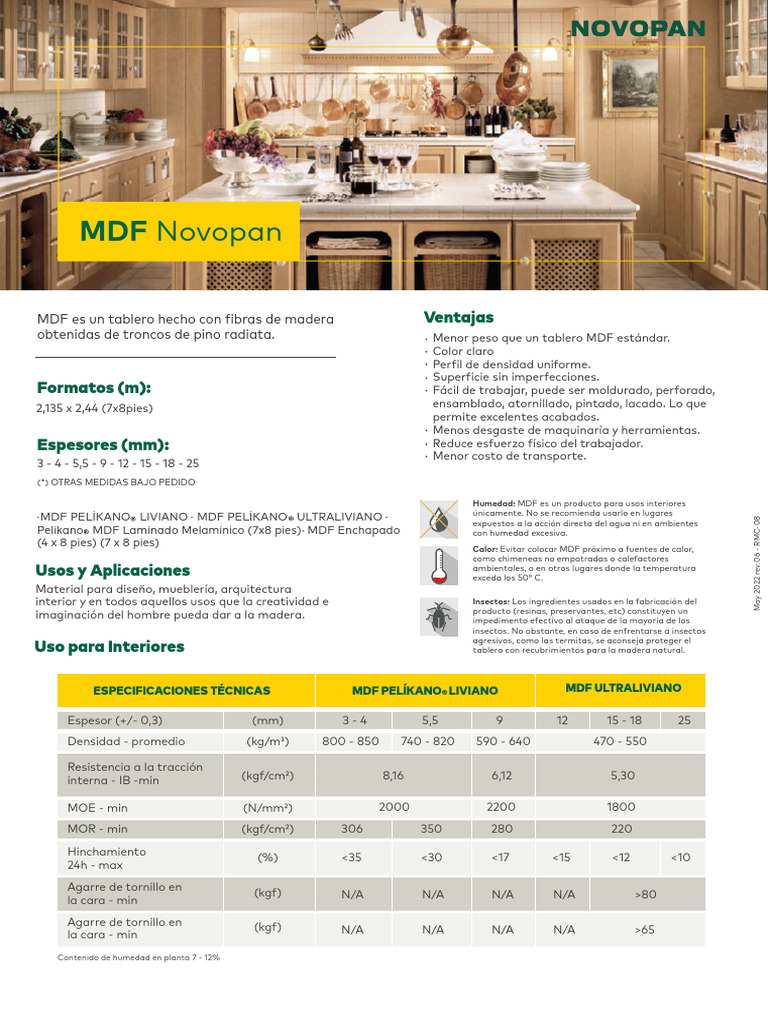 MDF+Novopan SBR | PDF | Madera