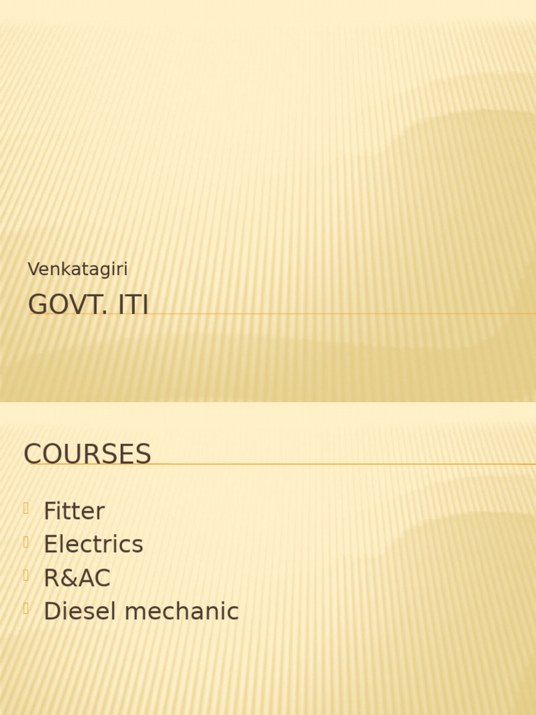 Govt ITI | PDF