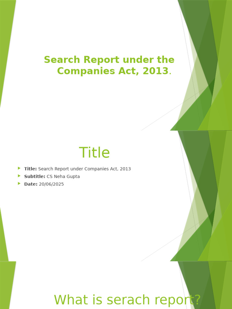 ROC Search Report Overview | PDF