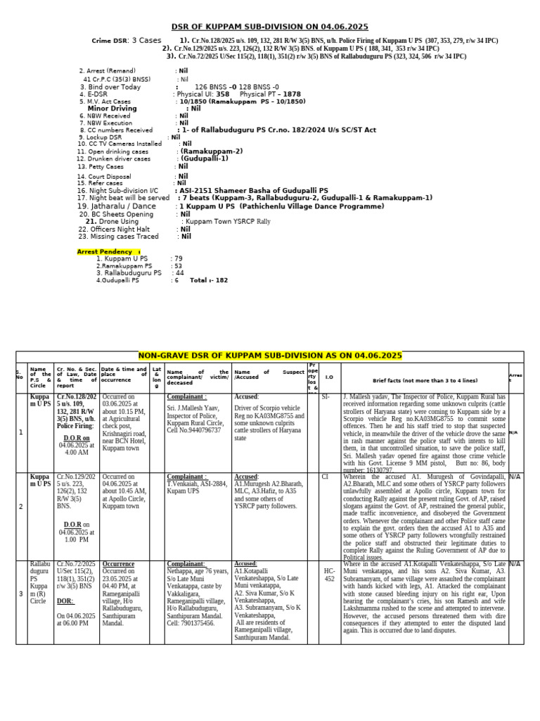 04.06.2025 Cell Conference DSR | PDF | Public Safety | Law Enforcement Techniques