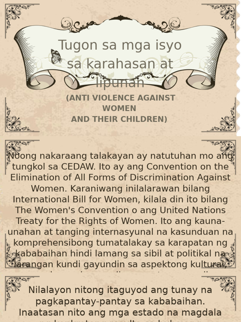 Violence Against Women and Their Children (Vawc) | PDF