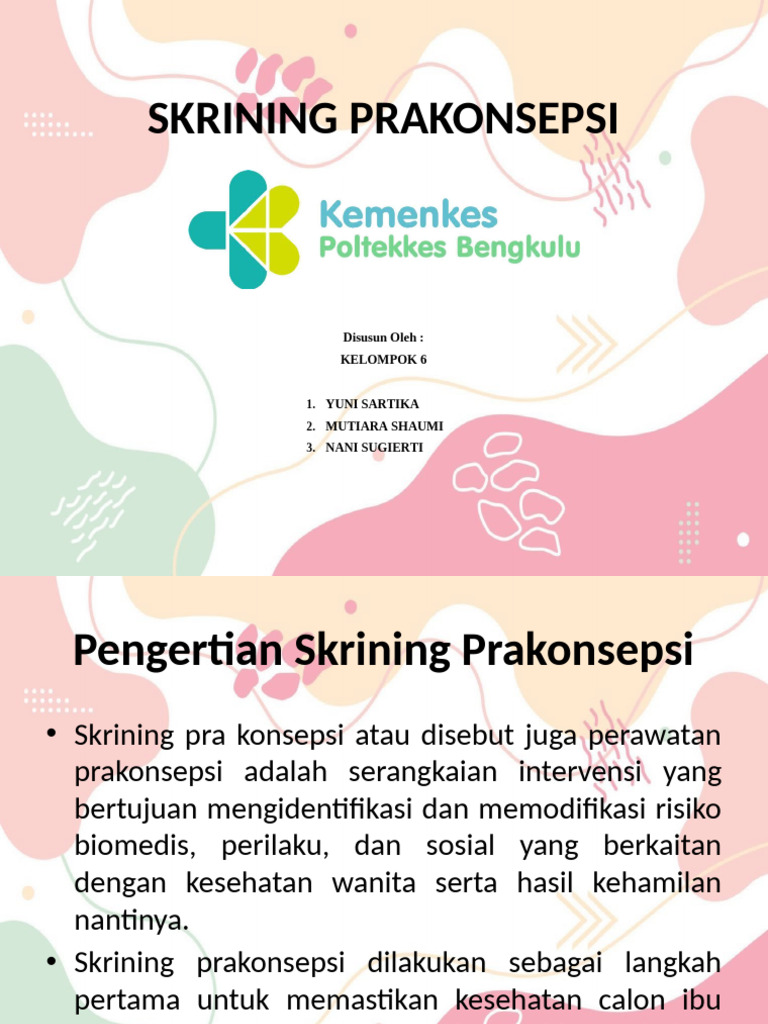 Skrining Prakonsepsi | PDF