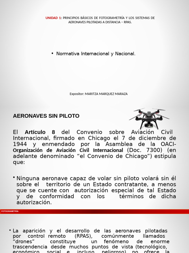 Sesion .Normatividad Rpas | PDF | Vehículo aéreo no tripulado | Aeronave