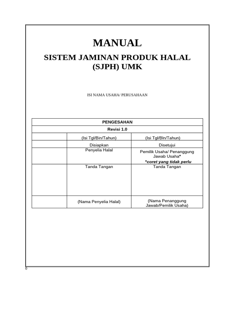 Man-Sjph-Umk Manual SJPH Umk - Kepkaban No.48 - 24 Rev02 | PDF