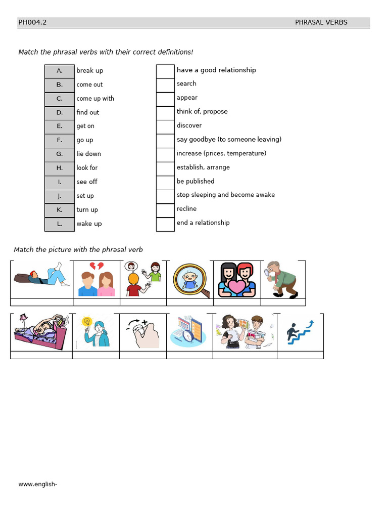 ph004 Phrasal Verbs and Definitions | PDF