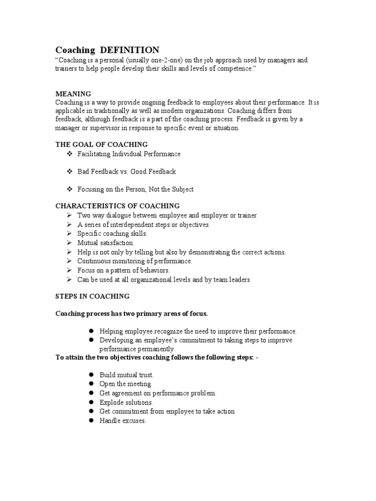 Coaching and Potential Appraisal | PDF | Performance Appraisal ...