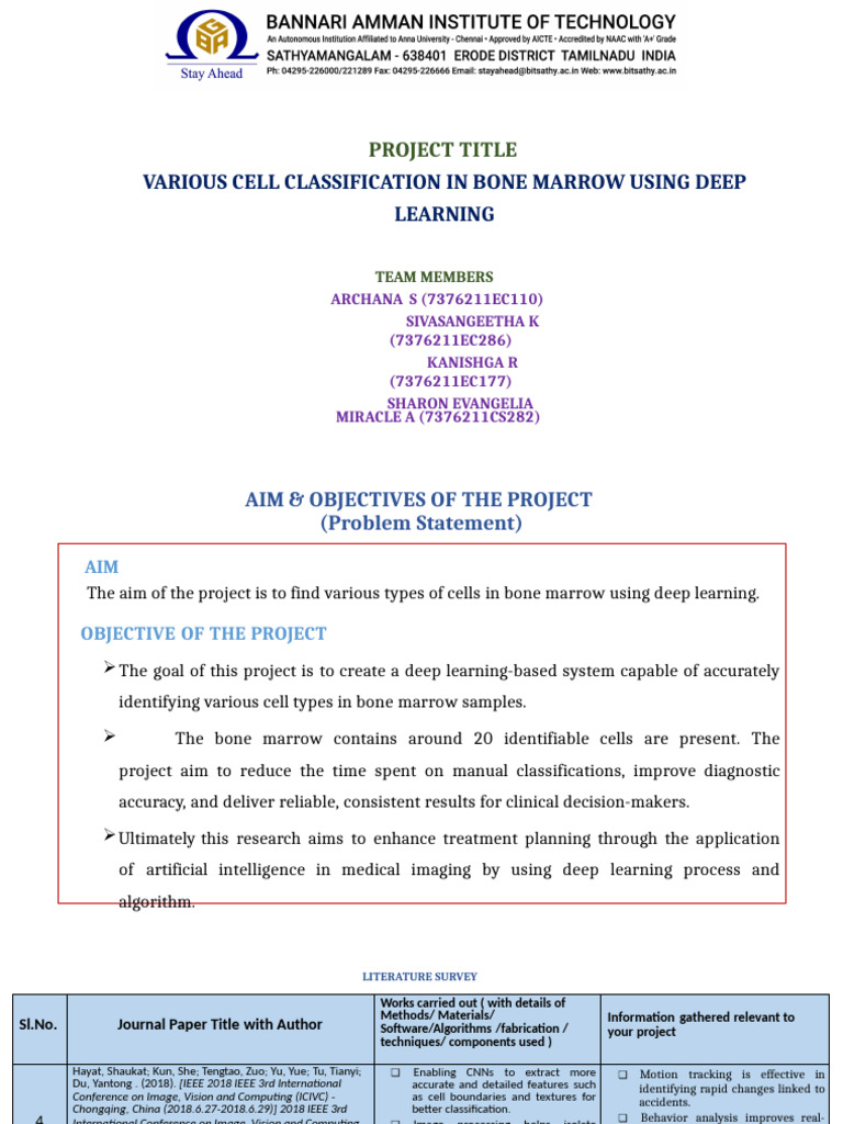 Various Cell Classification in Bone Marrow Using Deep Learning | PDF | Deep Learning | Leukemia