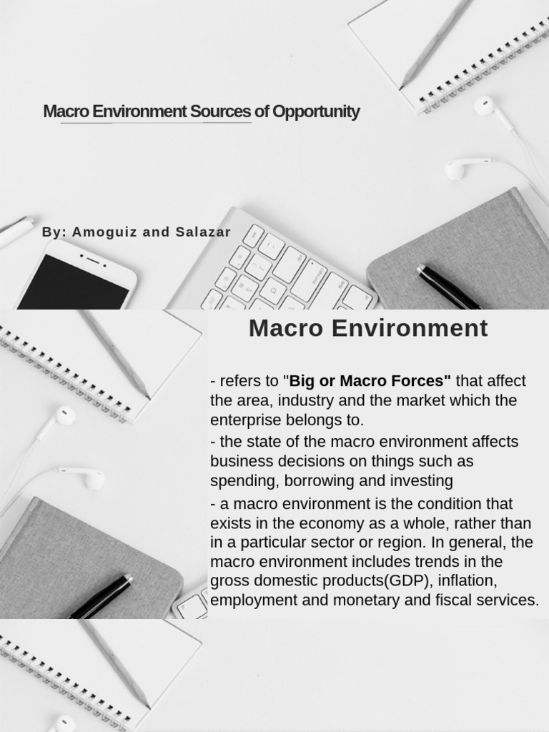 Macro Environment Sources of Opportunities, Amoguiz & Salazar | PDF ...