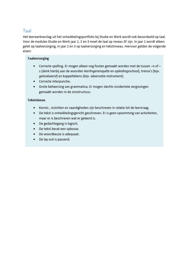 Taal | PDF