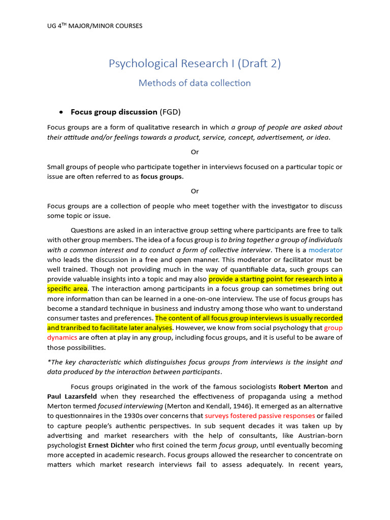 Understanding Focus Group Research | PDF | Focus Group | Analysis