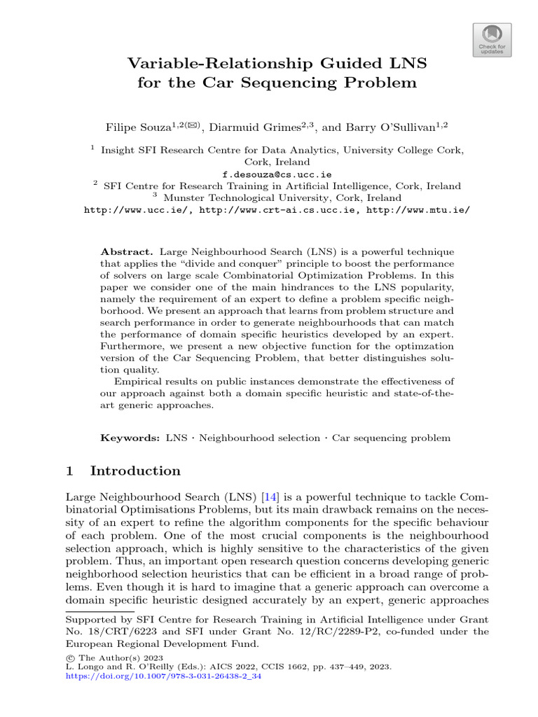 Samplepaper 1 | PDF | Mathematical Optimization | Heuristic