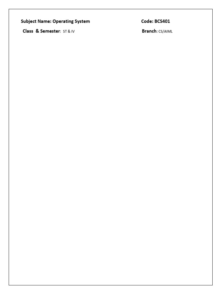 BCS-401 Assignment No 4 OS NSA | PDF