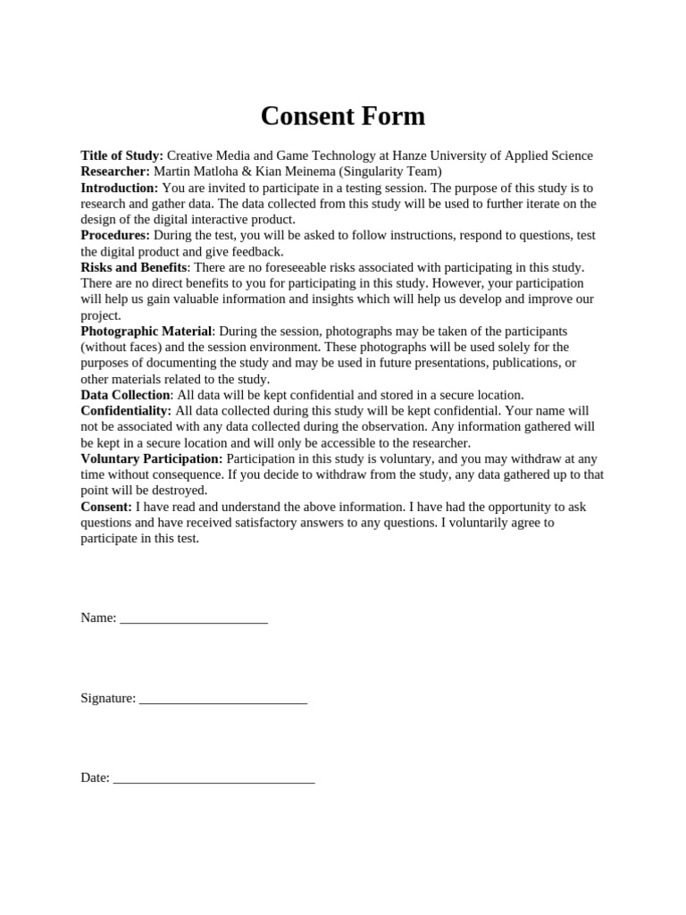 Consent Form Template | PDF