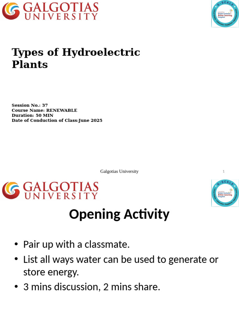 L37 Types of Hydroelectric Plants | PDF | Hydroelectricity | Environmental Technology