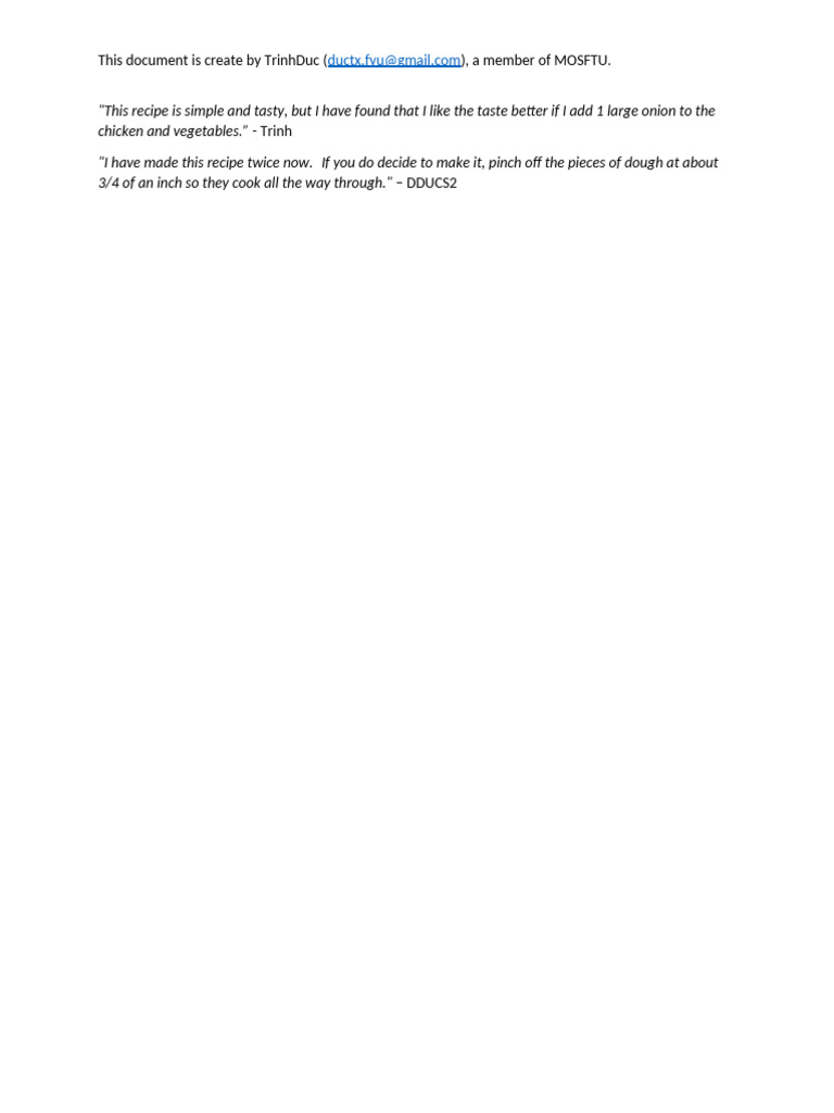 Recipe Reviews | PDF