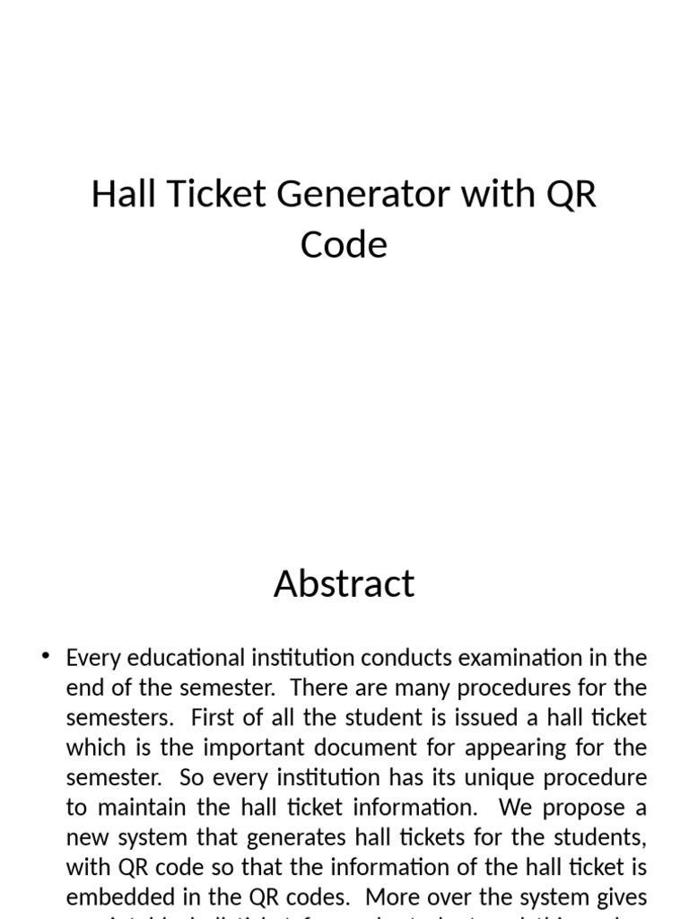 Student Hall Ticket Generator System | PDF | Computer Architecture ...