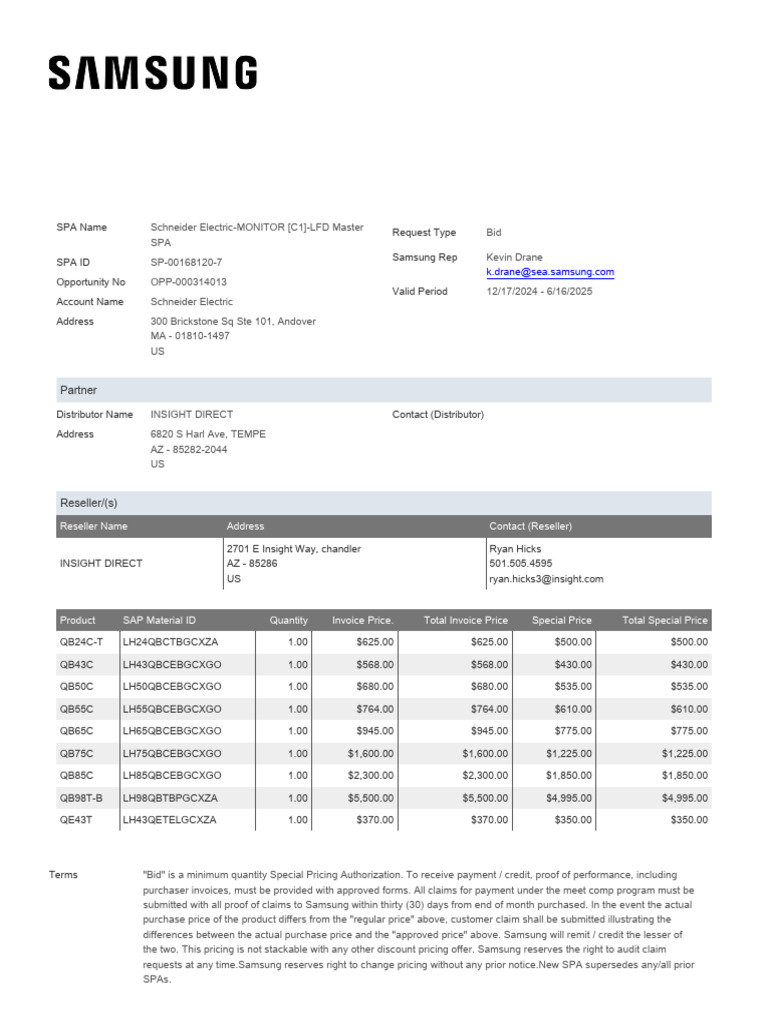 Schneider Electric-MONITOR (C1) - LFD Master SPA - V16 | PDF | Pricing | Marketing