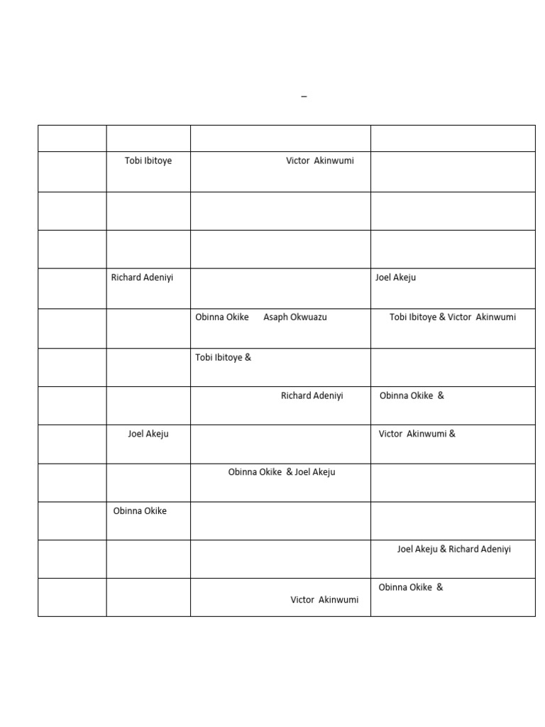 Audio and Video Assignment Schedule | PDF