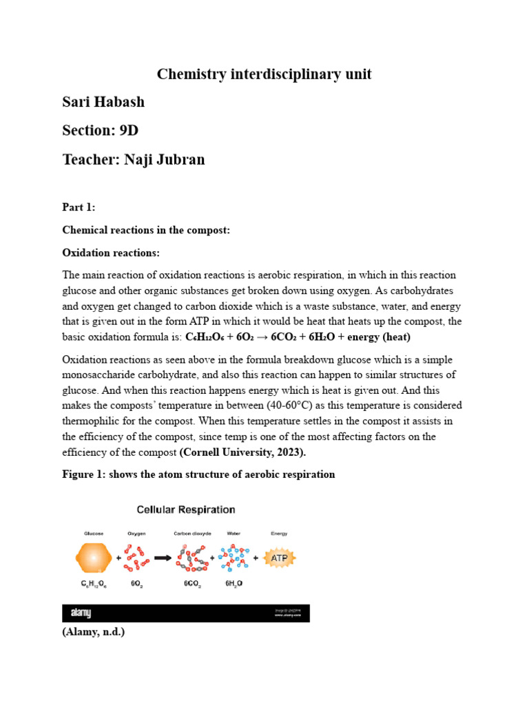 Chemistry Interdisciplinary Uni1 | PDF | Compost | Fermentation