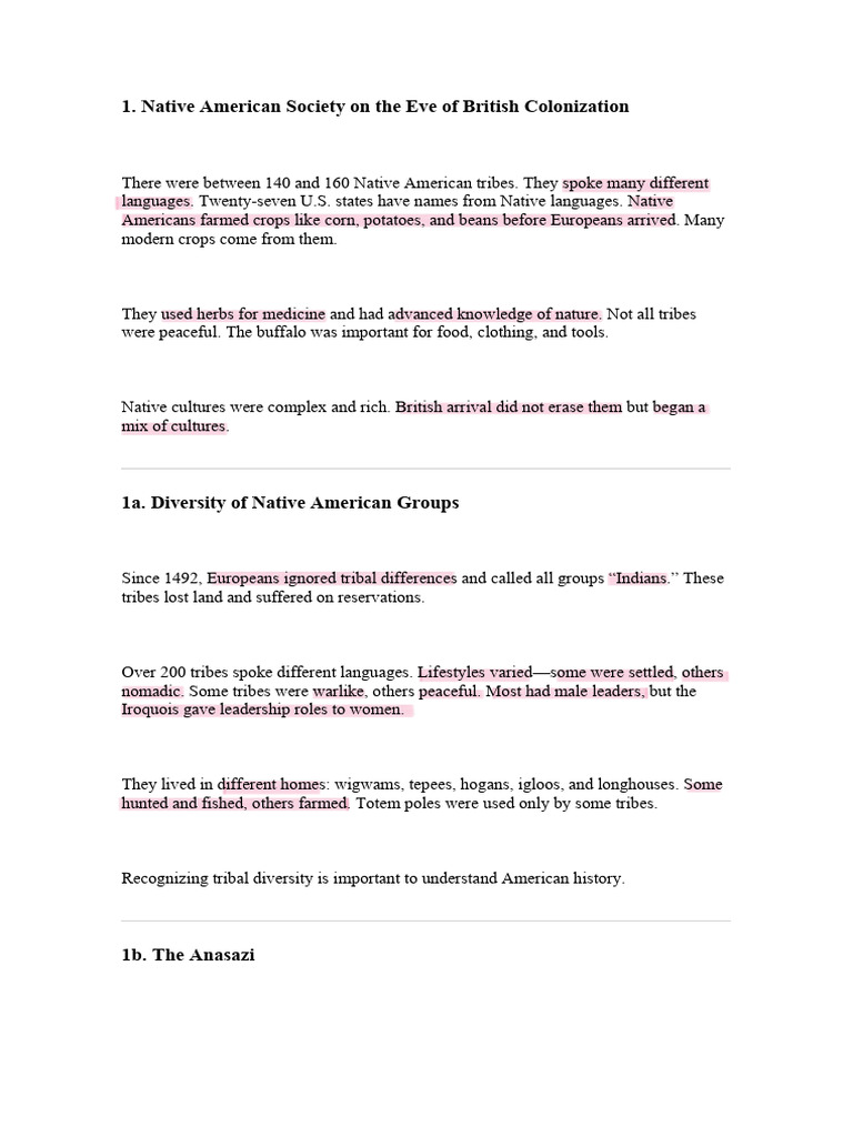 Native American Societies Pre-Colonization | PDF | Iroquois | Native ...