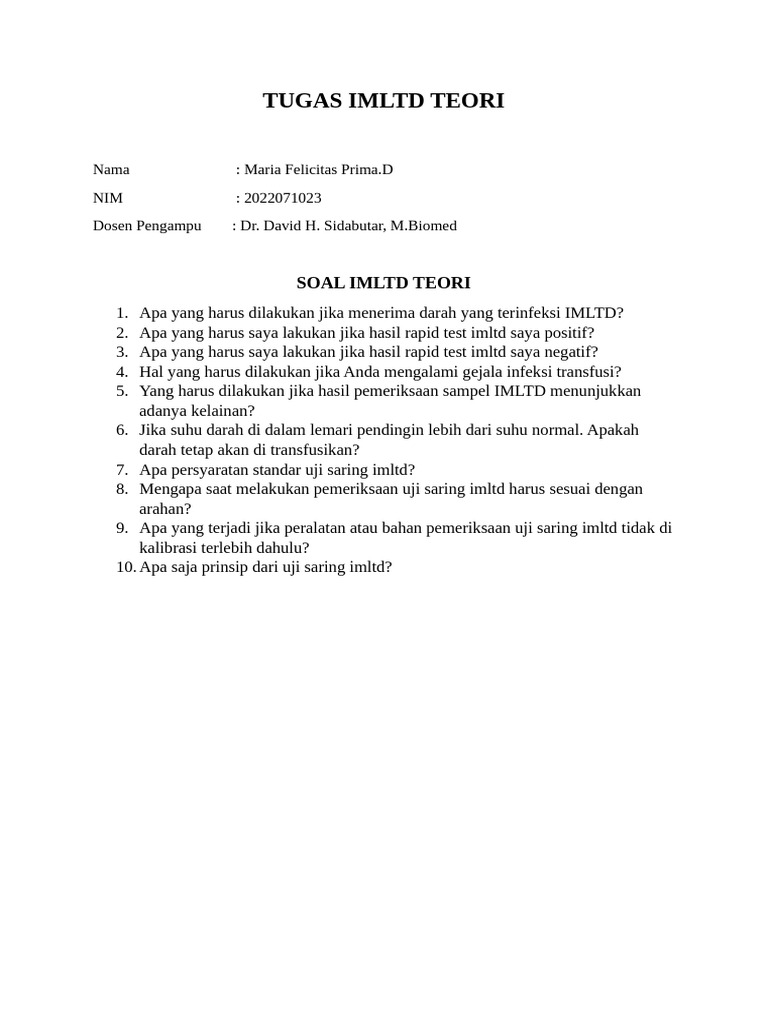 Soal Imltd Teori - 23 | PDF