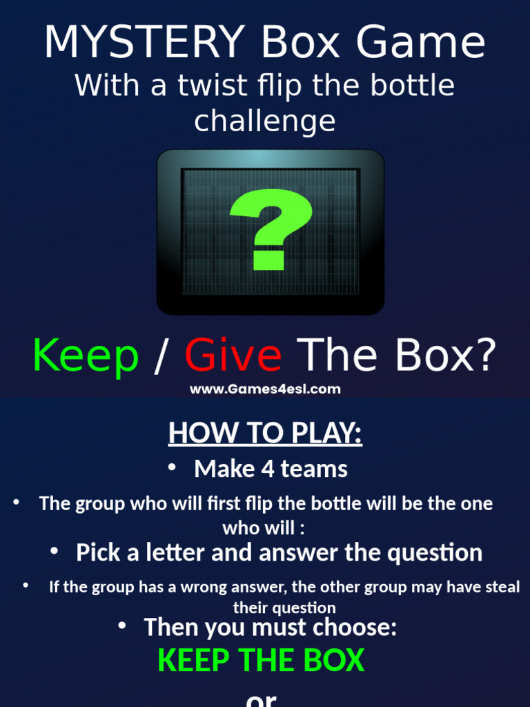 Mystery Box Template | PDF