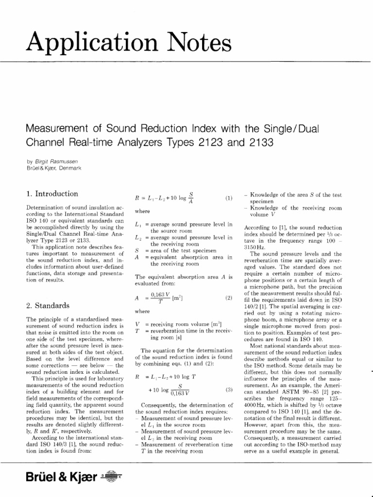 Measuring Apparent Sound Reduction Index | PDF | Sound | Acoustics
