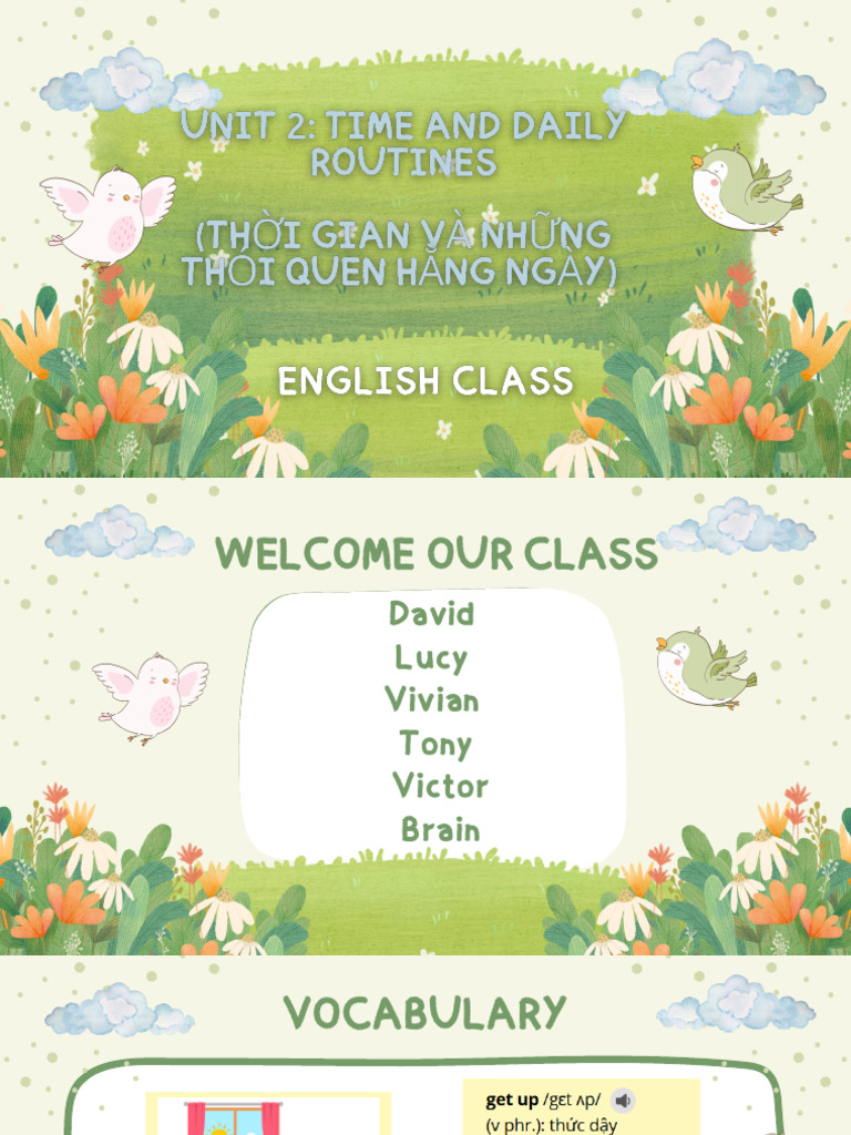 Time and Daily Routine - Lesson 1 | PDF