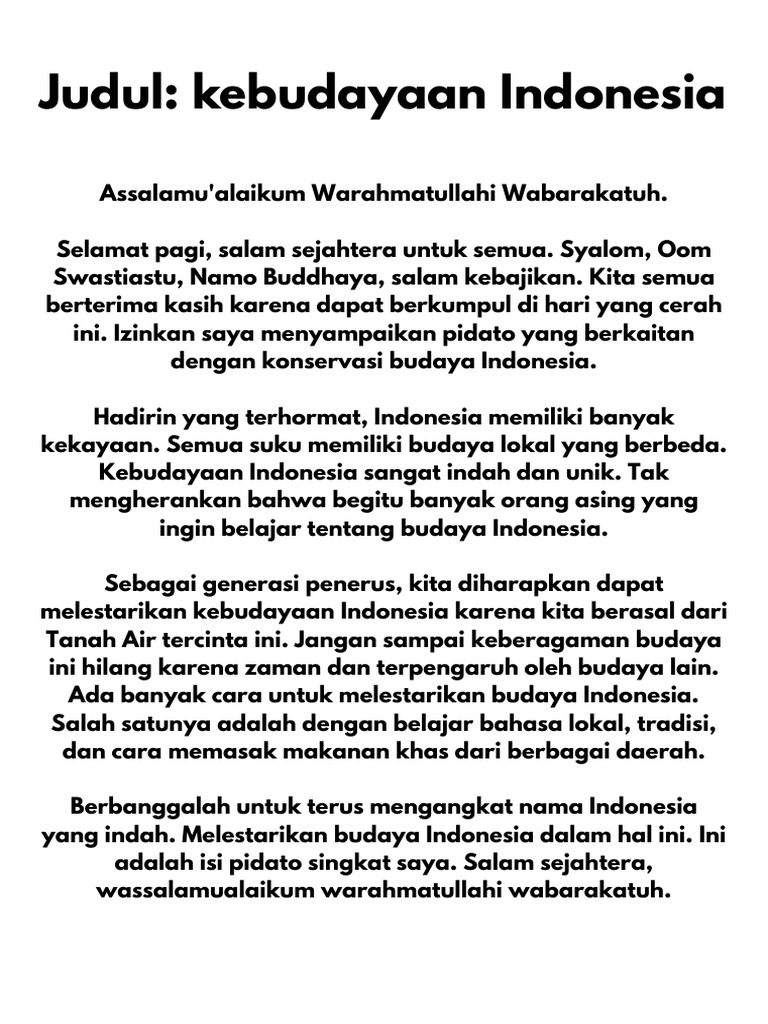 Assalamu'Alaikum Warahmatullahi Wabarakatuh. Selamat Pagi, Salam ...