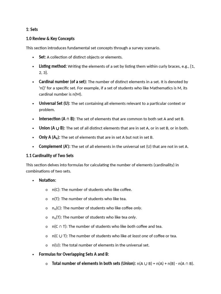 CMAths Lesson 1 Exercises | PDF | Mathematical Concepts | Mathematics