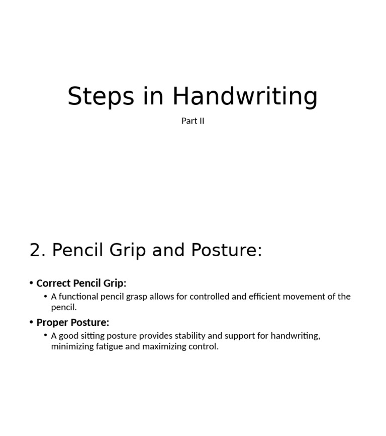 Steps in Handwriting II | PDF