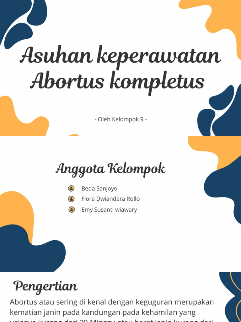 Abortus Kompletus Kelompok 2 | PDF