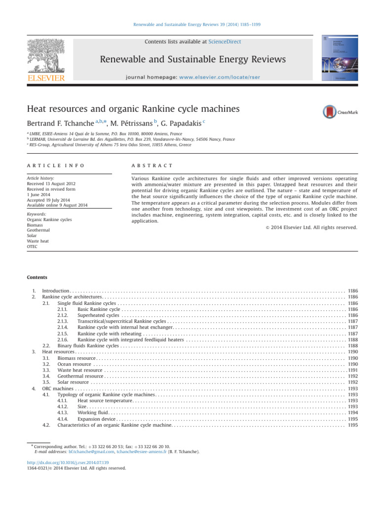 Heat Source and Orc Machine | PDF | Oceans | Fuels