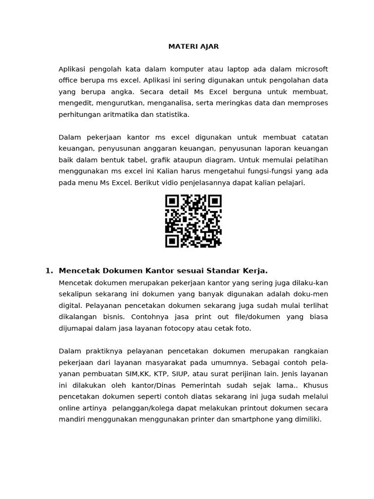 Prosedur Mencetak Dokumen Sederhana | PDF