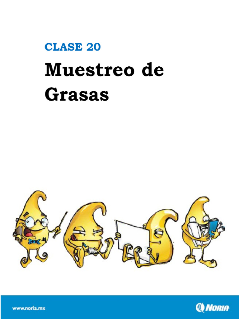 CLASE 20. Muestreo de Grasas PDF | PDF