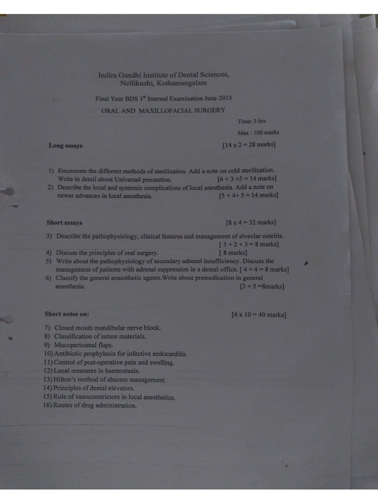 Omfs..Internal QP | PDF