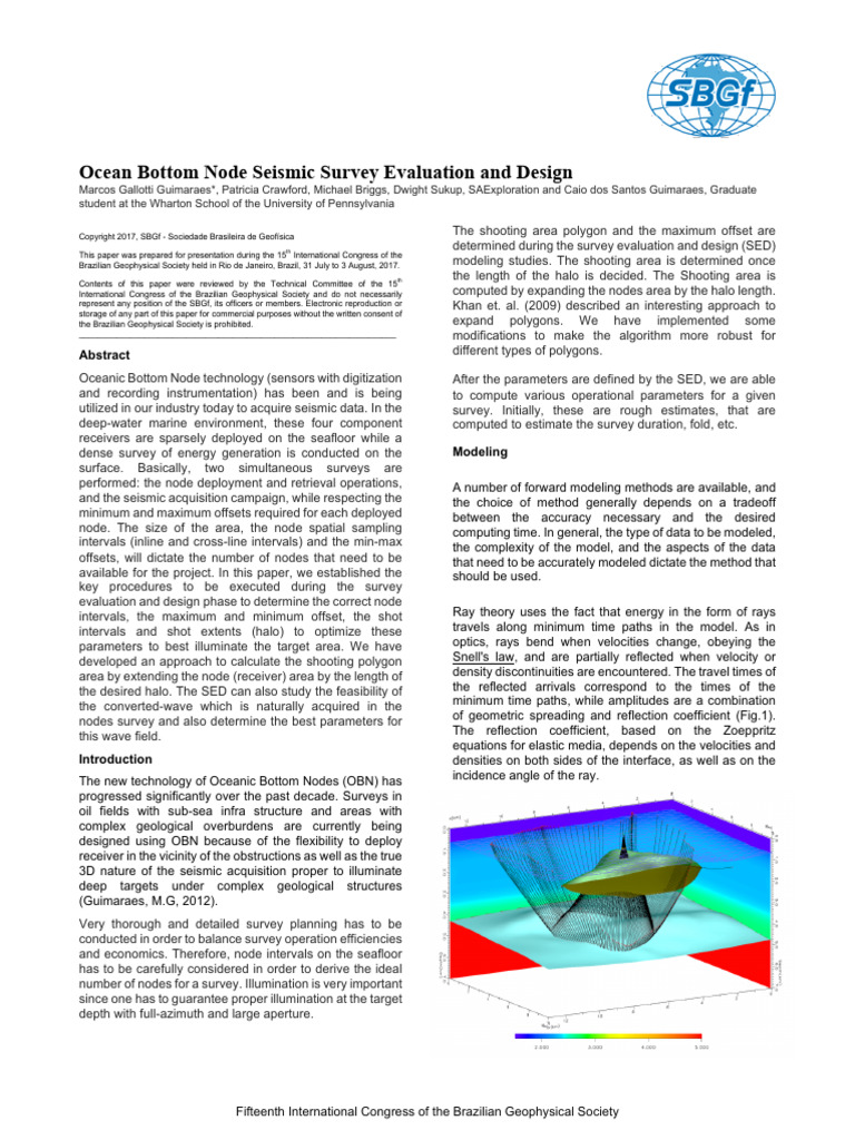 Ocean Bottom Node Seismic Survey Evaluation and Design | PDF | Waves ...