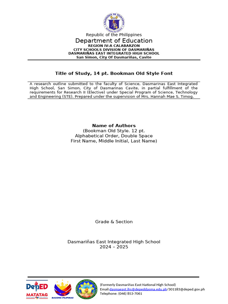 Chapter 1 Template Research Ii | PDF | Hypothesis | Cognition