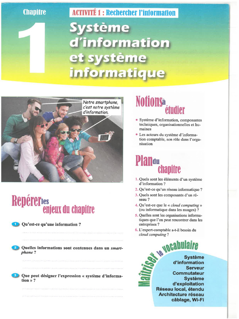 Chapitre 1système D'information Et Système Informatique | PDF